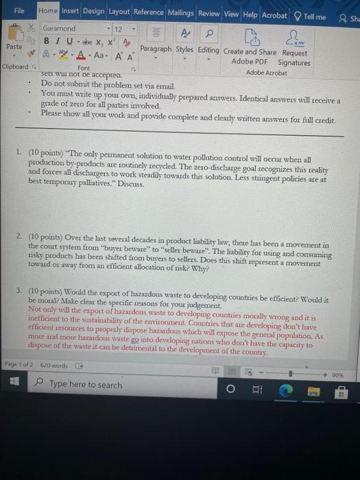 Solved Tell me Sha File Home Insert Design Layout Reference | Chegg.com