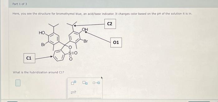 Solved Here, you see the structure for bromothymol blue, an | Chegg.com