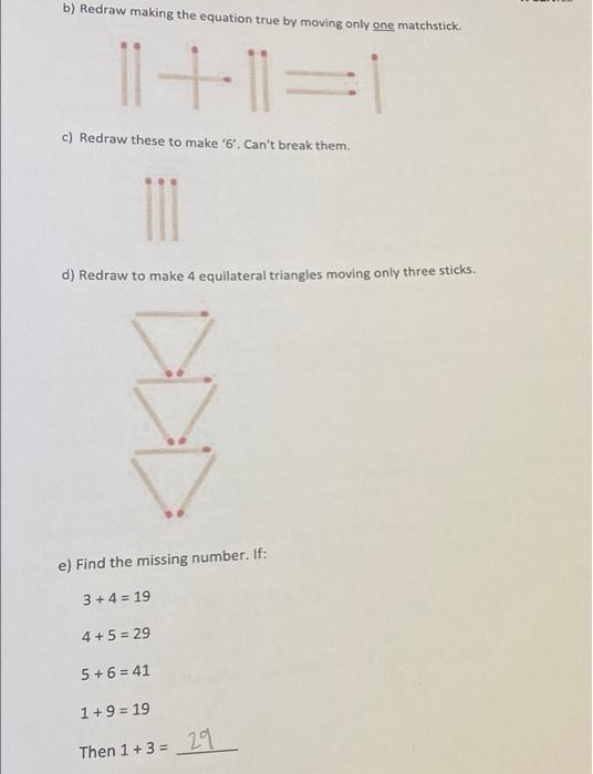 Solved b) Redraw making the equation true by moving only one | Chegg.com
