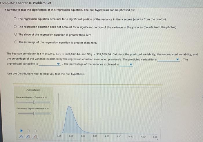 Solved Complete: Chapter 16 Problem Set 6. Residuals and | Chegg.com