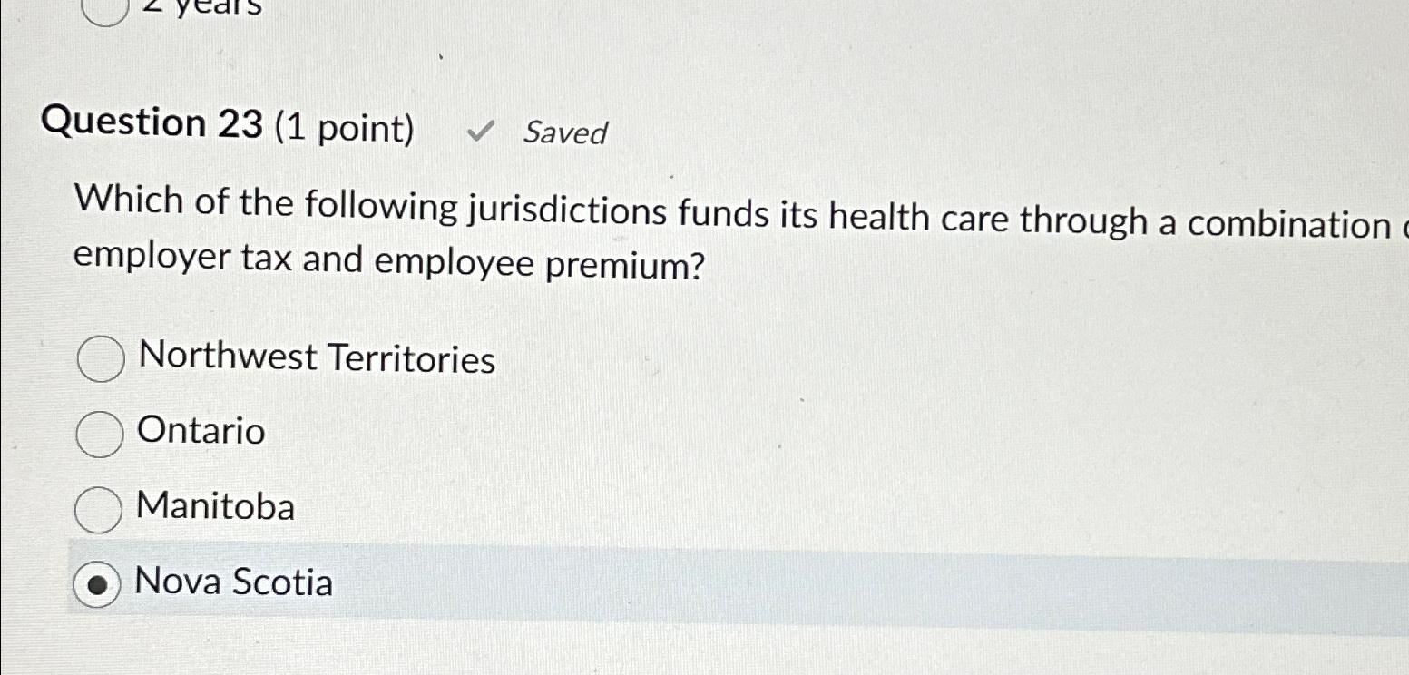 Solved Question 23 (1 ﻿point) ﻿SavedWhich of the following | Chegg.com