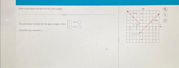 Solved Write a piecewise function for the given graph. *** | Chegg.com