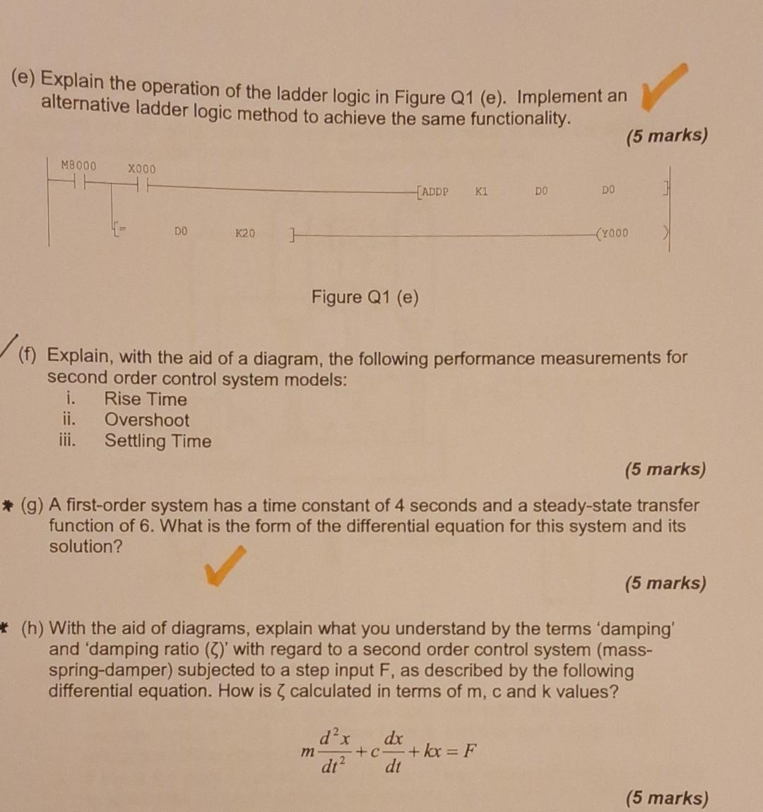 Solved * (c) Write out the equivalent ladder logic programs | Chegg.com