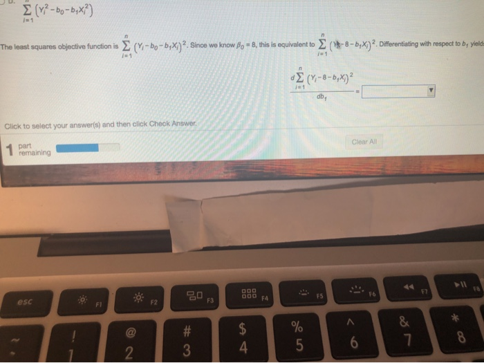 Solved 17-06-b4*) The least squares objective function is | Chegg.com