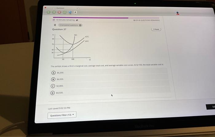 Solved Question 37 $6300. $4000. $2,8,00 54,500 | Chegg.com