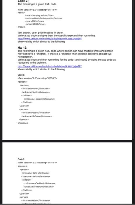 The following is a given XML code > cbook title | Chegg.com