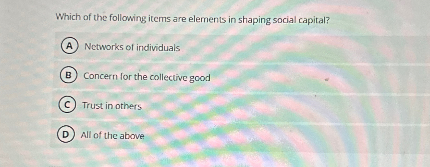 Solved Which of the following items are elements in shaping | Chegg.com