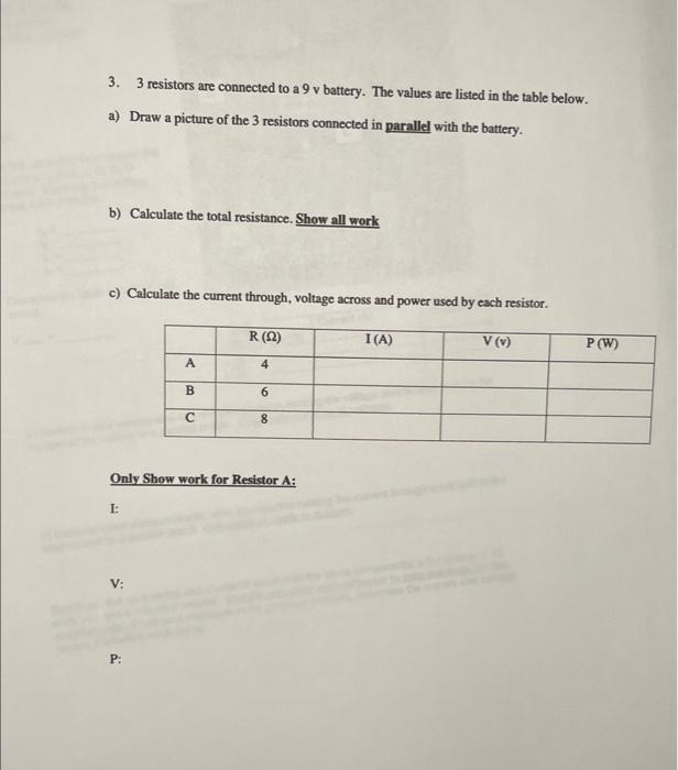 Solved number 3 part a part b part c including only showing | Chegg.com
