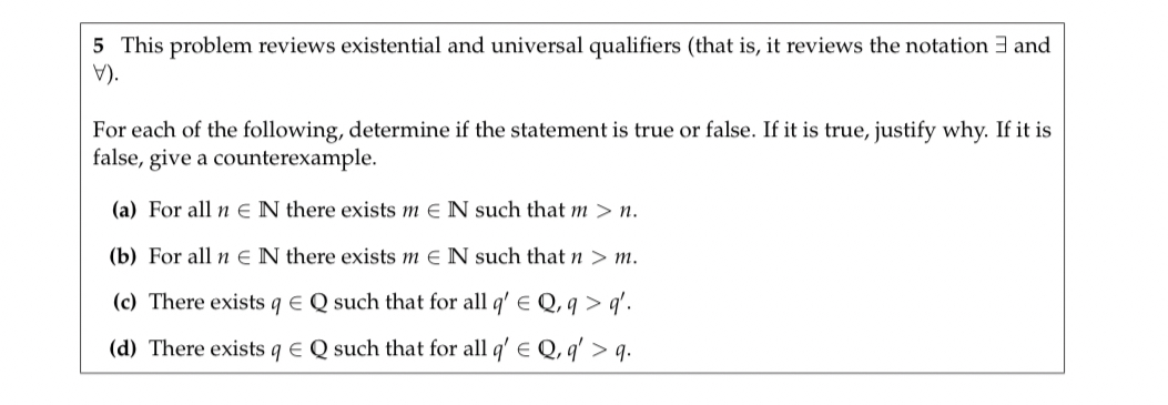 Solved 5 ﻿This problem reviews existential and universal | Chegg.com