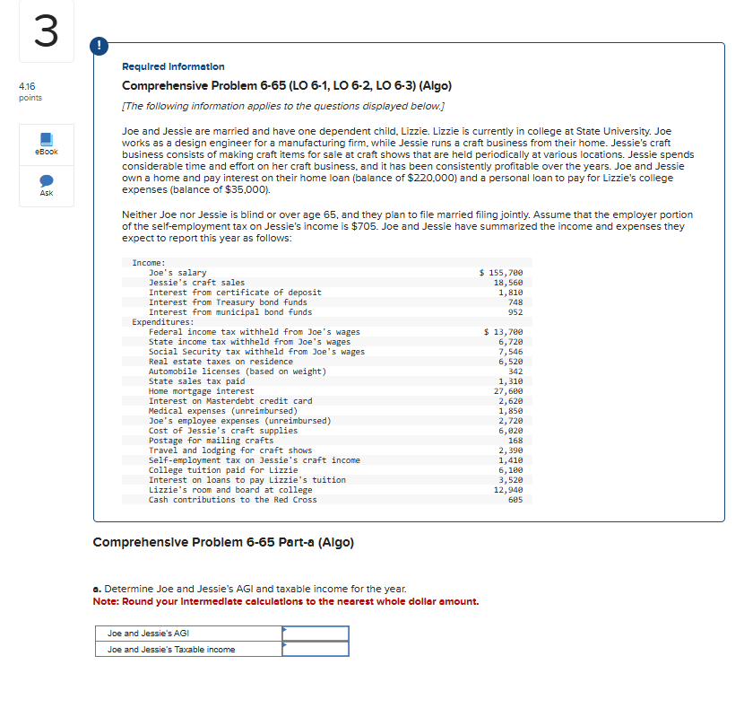Solved 3\( ! \)4.16pointsRequlred InformationComprehensive | Chegg.com