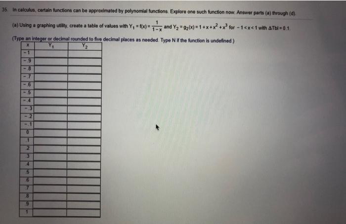In calculus, certain functions can be approximated | Chegg.com