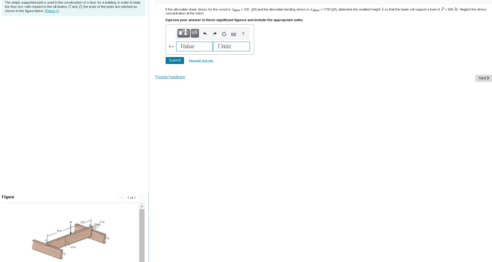 [Solved]: If the allowable shear stress for the wood is ta