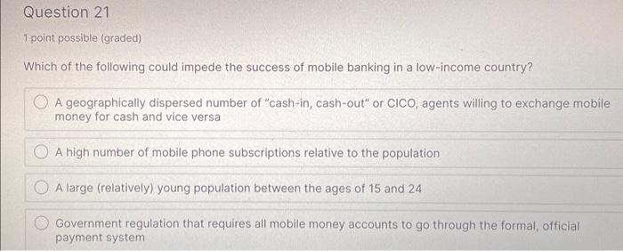 Solved 1 point possible (graded) Which of the following ways | Chegg.com