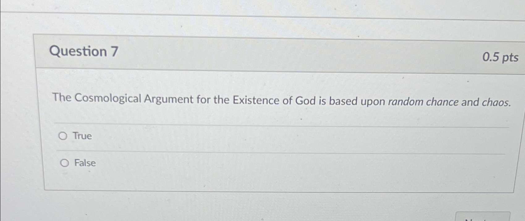 Solved Question 70.5 ﻿ptsThe Cosmological Argument for the | Chegg.com