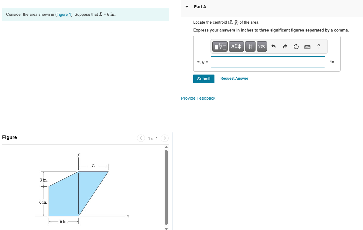 Solved Part AConsider the area shown in (Figure 1). ﻿Suppose | Chegg.com