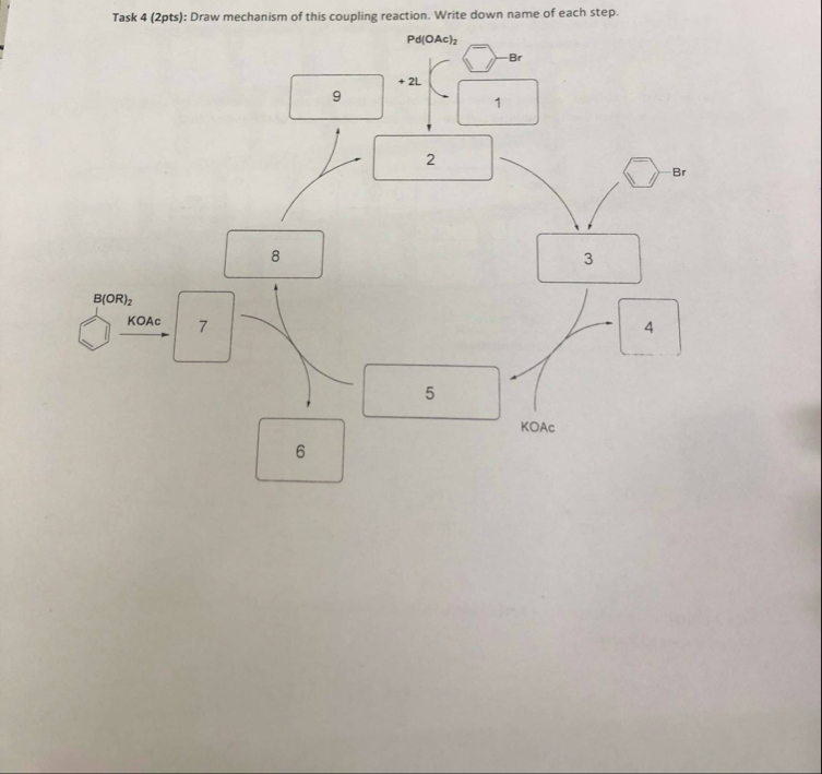 Solved Task 4 (2pts): Draw mechanism of this coupling | Chegg.com