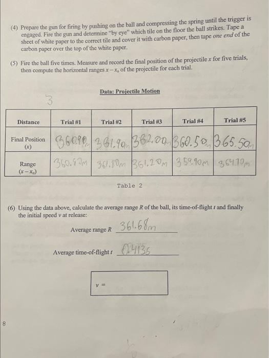 Solved Ballistic Pendulum with projectile motionI need help | Chegg.com