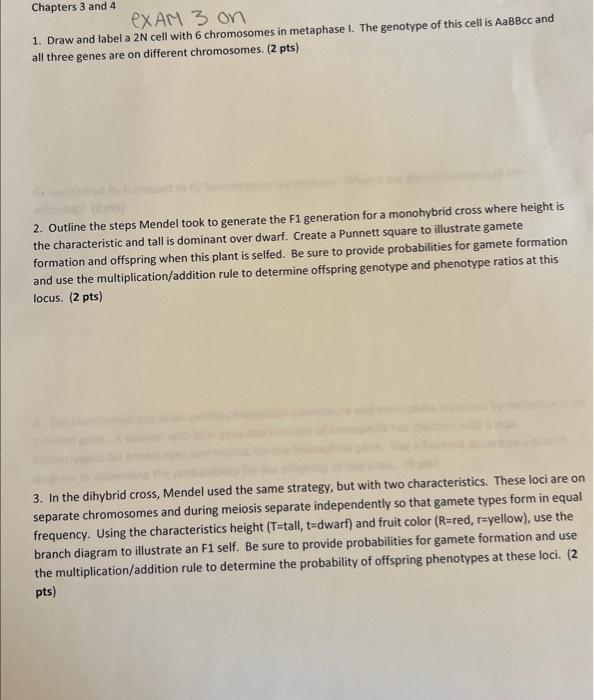Solved Chapters 3 and 4 1. Draw and label a 2 N cell with 6 | Chegg.com