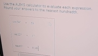 Solved Use the ALEKS calculator to evaluate each expression. | Chegg.com