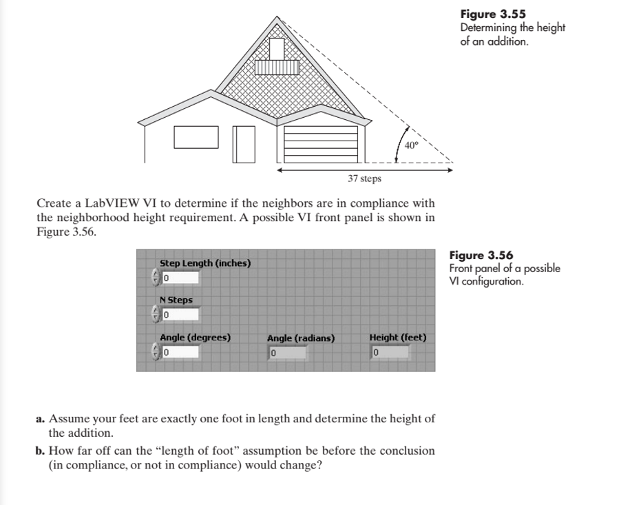 Solved USE LABVIEW Figure 3.55Determining the heightof an | Chegg.com
