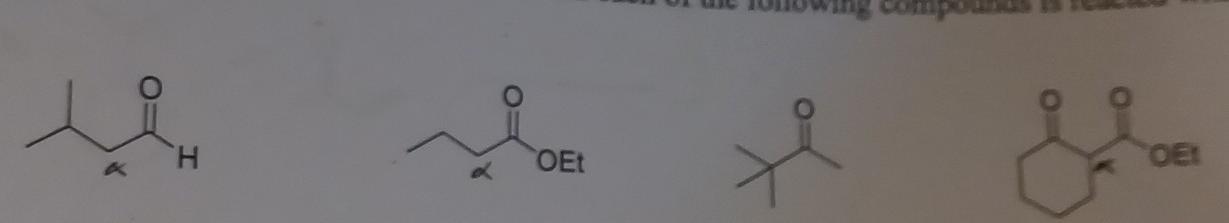 Solved Draw the enolate that is formed when each compound is | Chegg.com