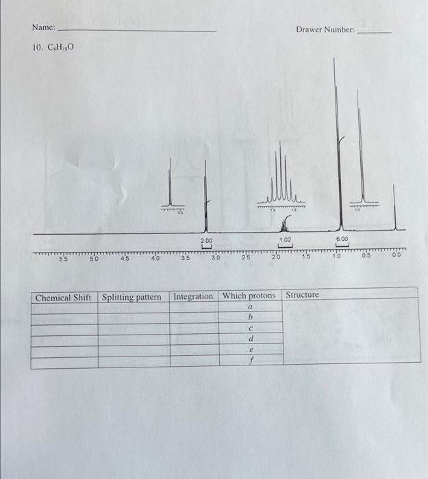 Solved Drawer Number: | Chegg.com