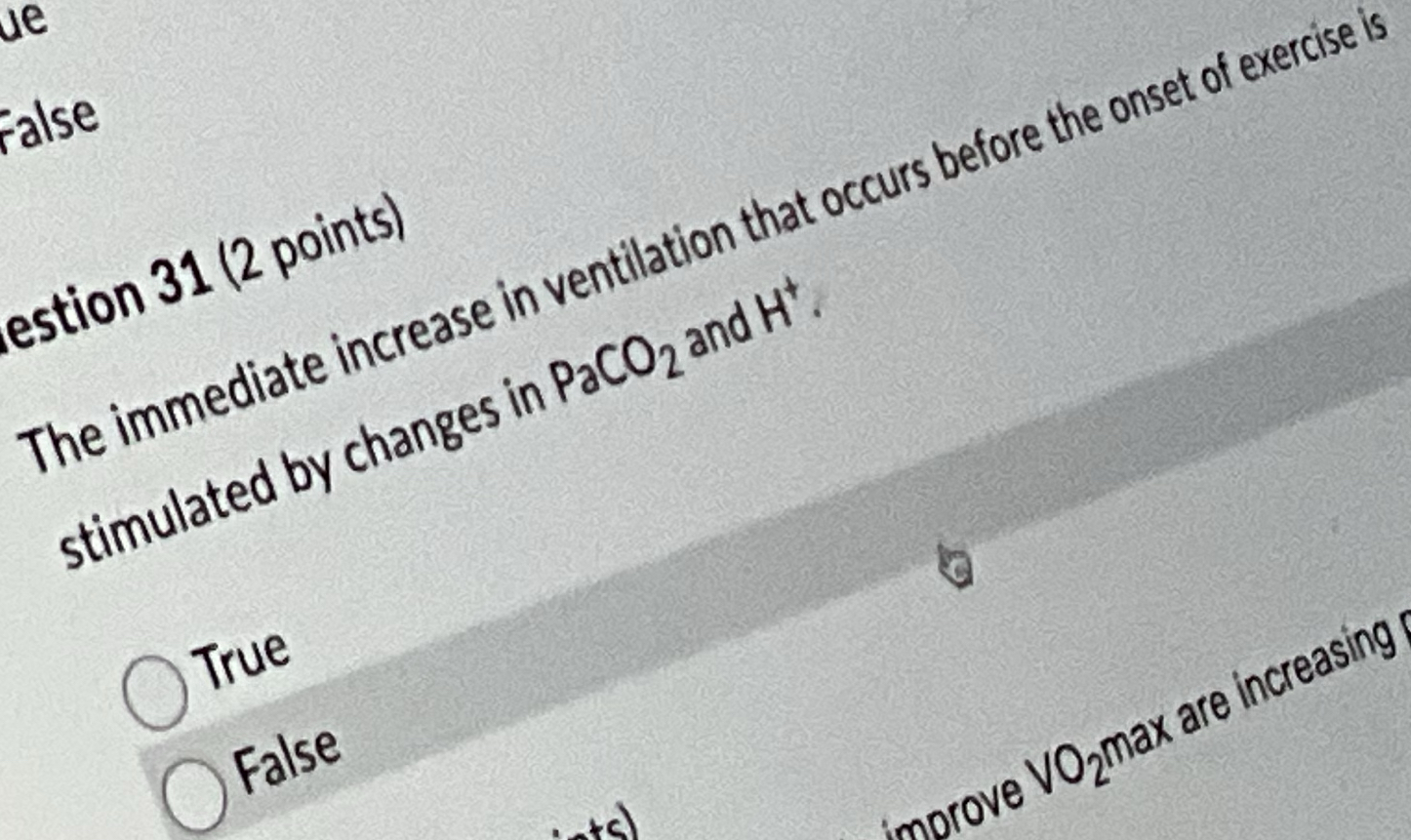 Solved estion 31 (2 ﻿points)The immediate increase in | Chegg.com