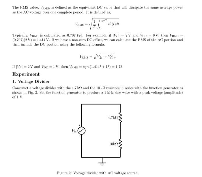 Solved Procedure As you know, AC stands for Alternating | Chegg.com