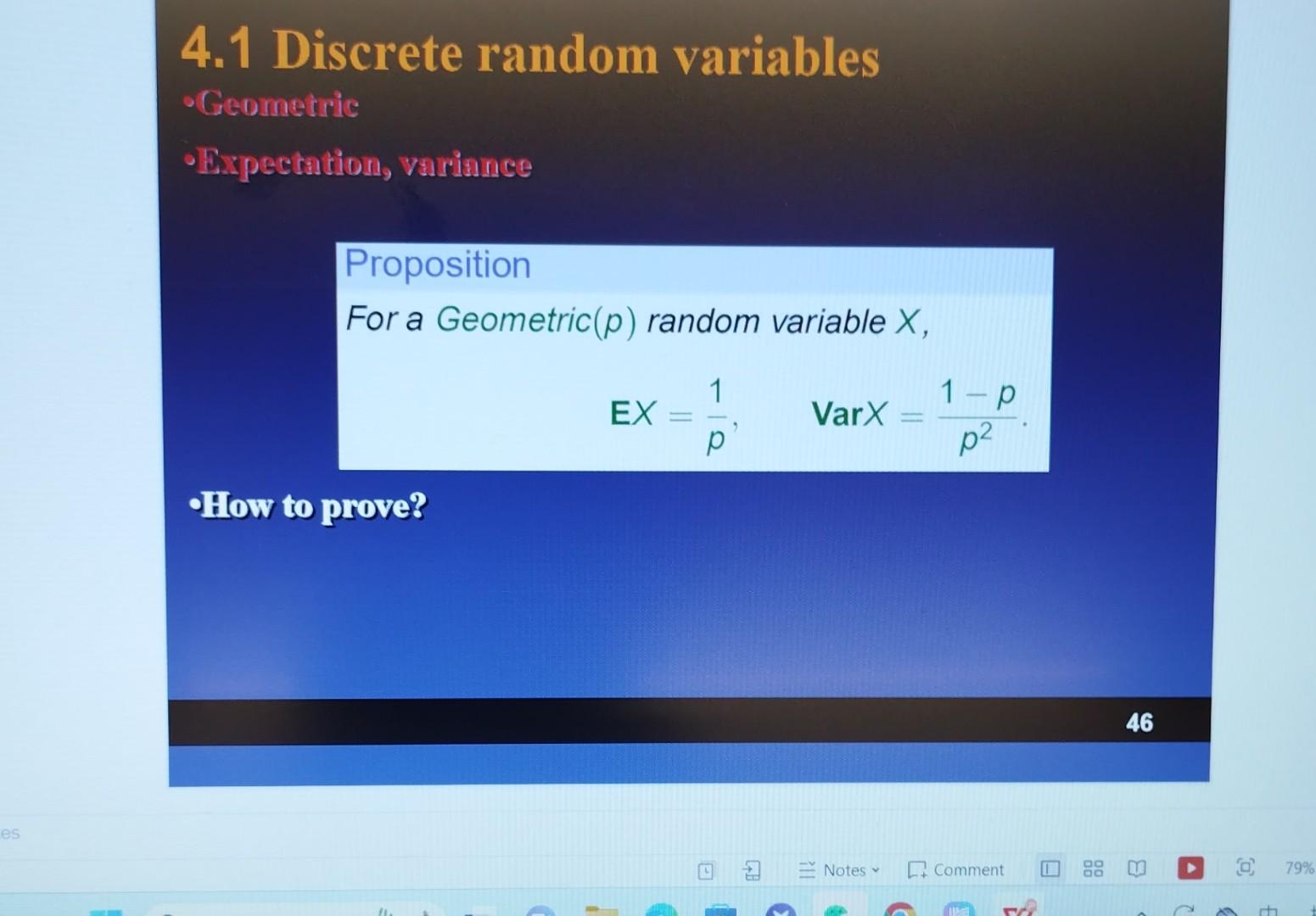 Solved 4 1 Discrete Random Variables Geometric