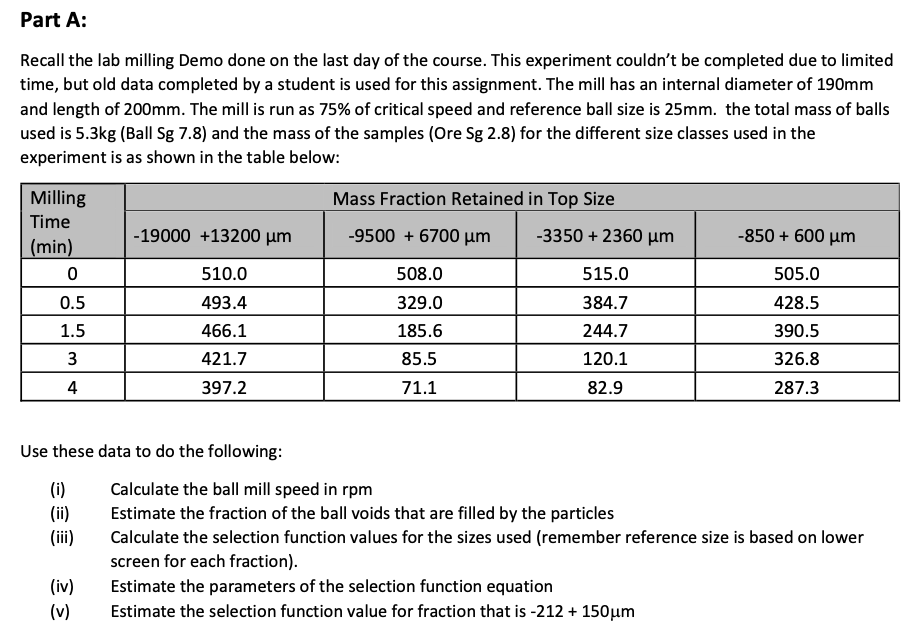 Solved Part A:Recall the lab milling Demo done on the last | Chegg.com
