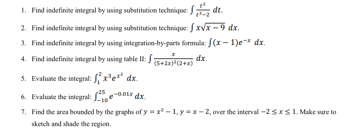 Solved Find indefinite integral by using substitution | Chegg.com