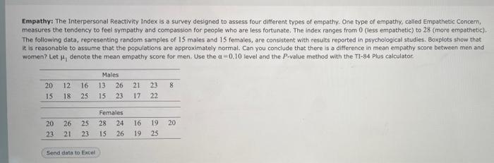 Solved Empathy: The Interpersonal Reactivity Index is a | Chegg.com