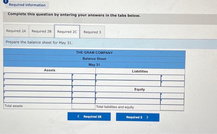 Solved Gabi Gram started The Gram Company, a new business | Chegg.com