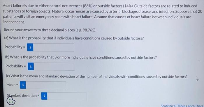 Solved Heart failure is due to either natural occurrences | Chegg.com