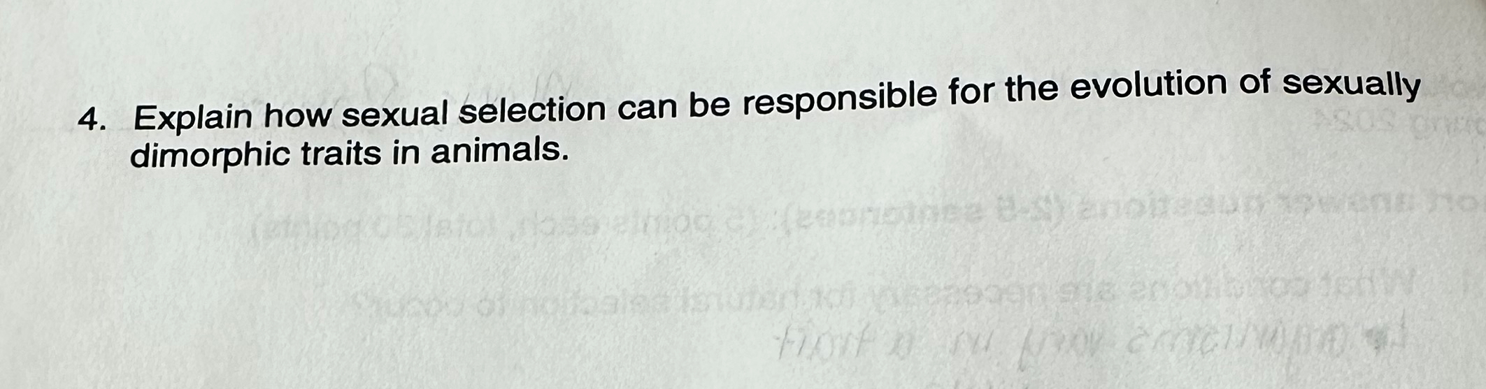 Solved Explain how sexual selection can be responsible for | Chegg.com