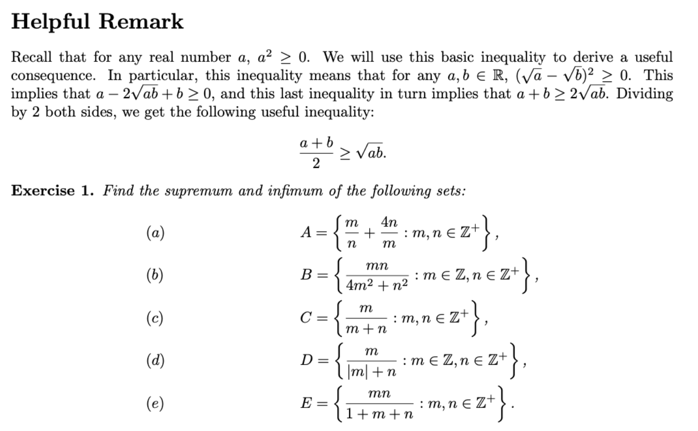 Solved Helpful RemarkRecall that for any real number | Chegg.com