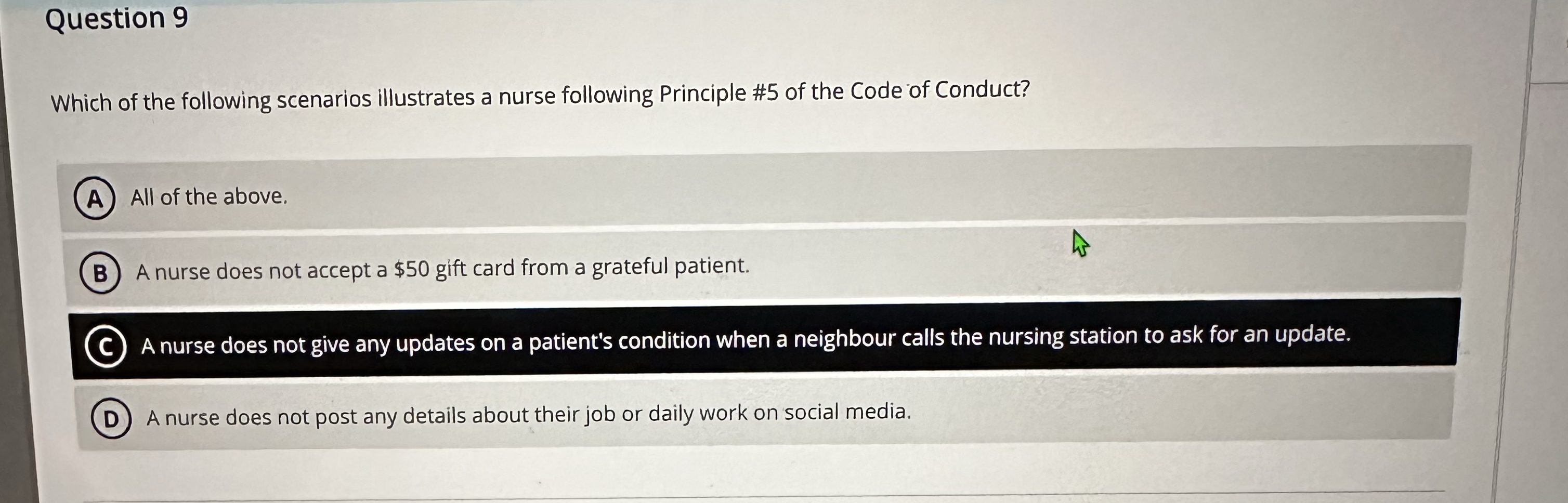 Solved Question 9Which of the following scenarios | Chegg.com
