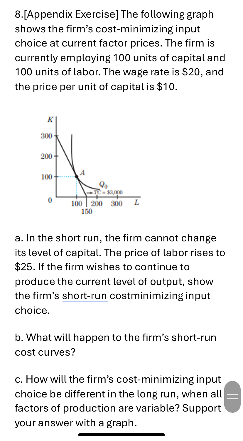 8.[Appendix Exercise] ﻿The following graph shows the | Chegg.com