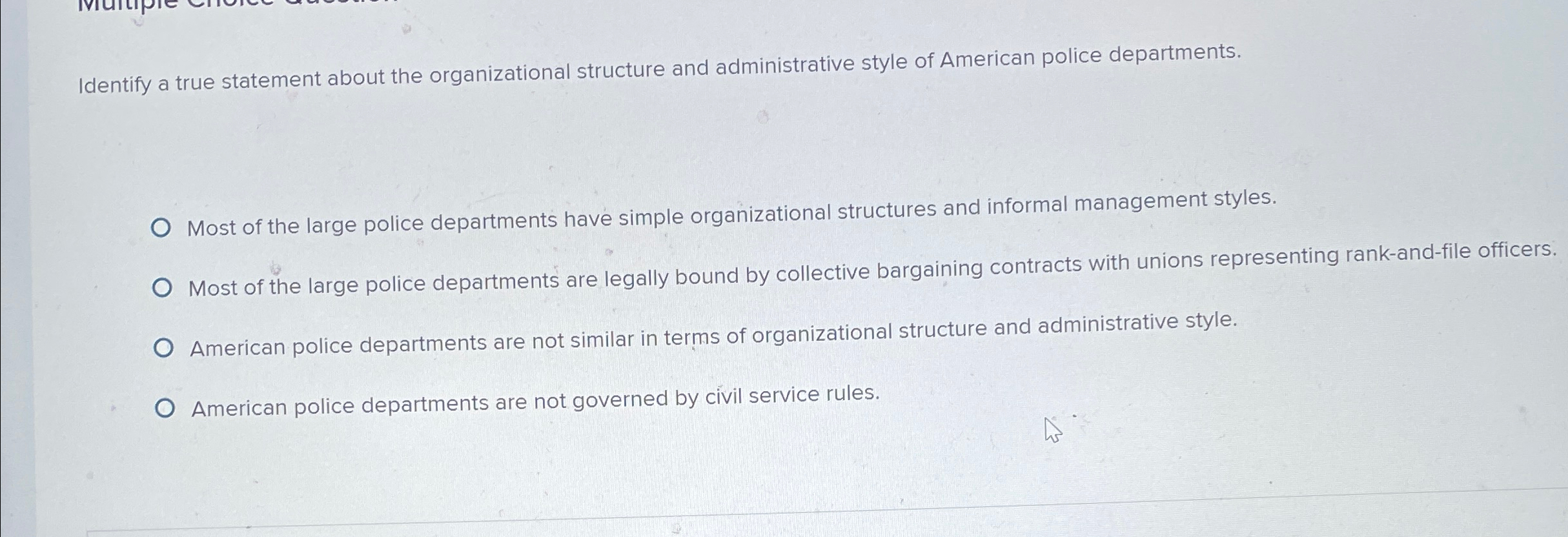 Solved Identify a true statement about the organizational | Chegg.com