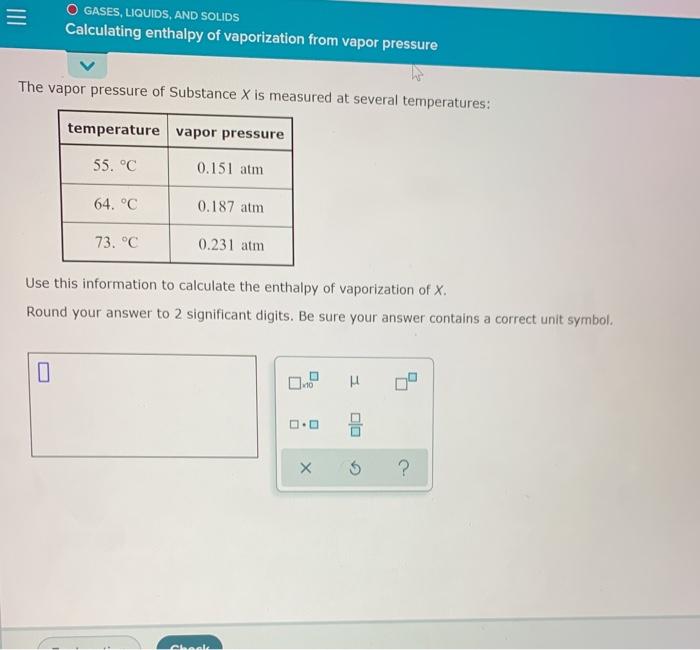 Solved O GASES, LIQUIDS, AND SOLIDS Calculating enthalpy of | Chegg.com