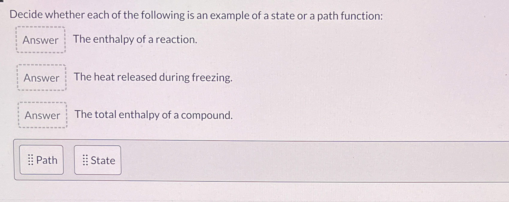 Solved Decide whether each of the following is an example of | Chegg.com