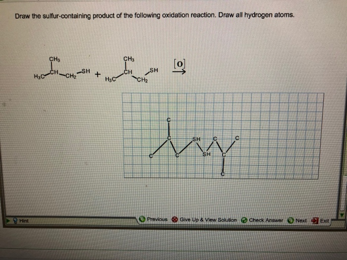 Solved Draw the sulfur-containing product of the following | Chegg.com