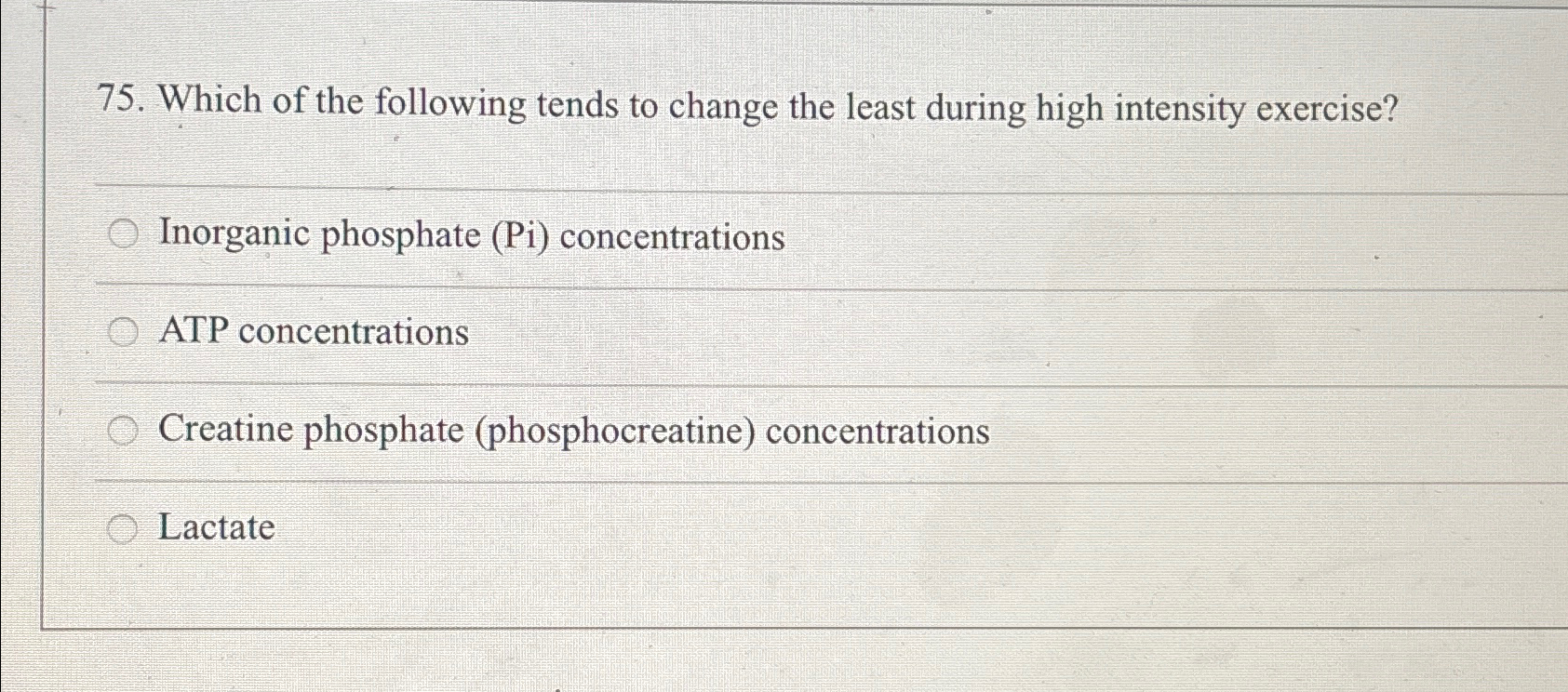 Solved Which of the following tends to change the least | Chegg.com