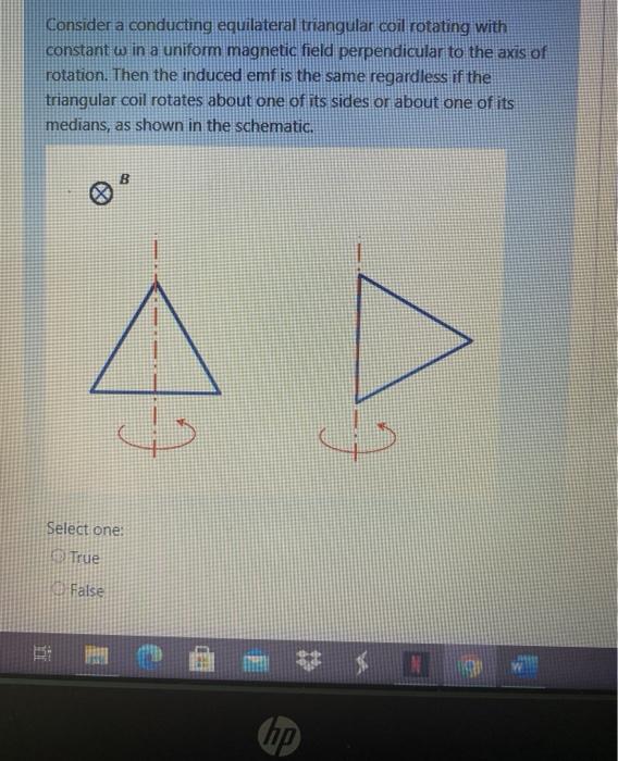 Solved Consider a conducting equilateral triangular coil | Chegg.com