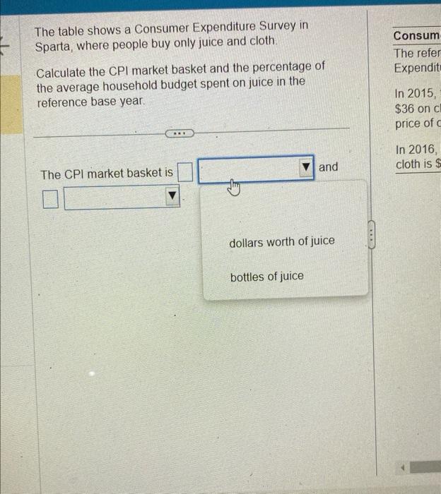 The table shows a Consumer Expenditure Survey in | Chegg.com