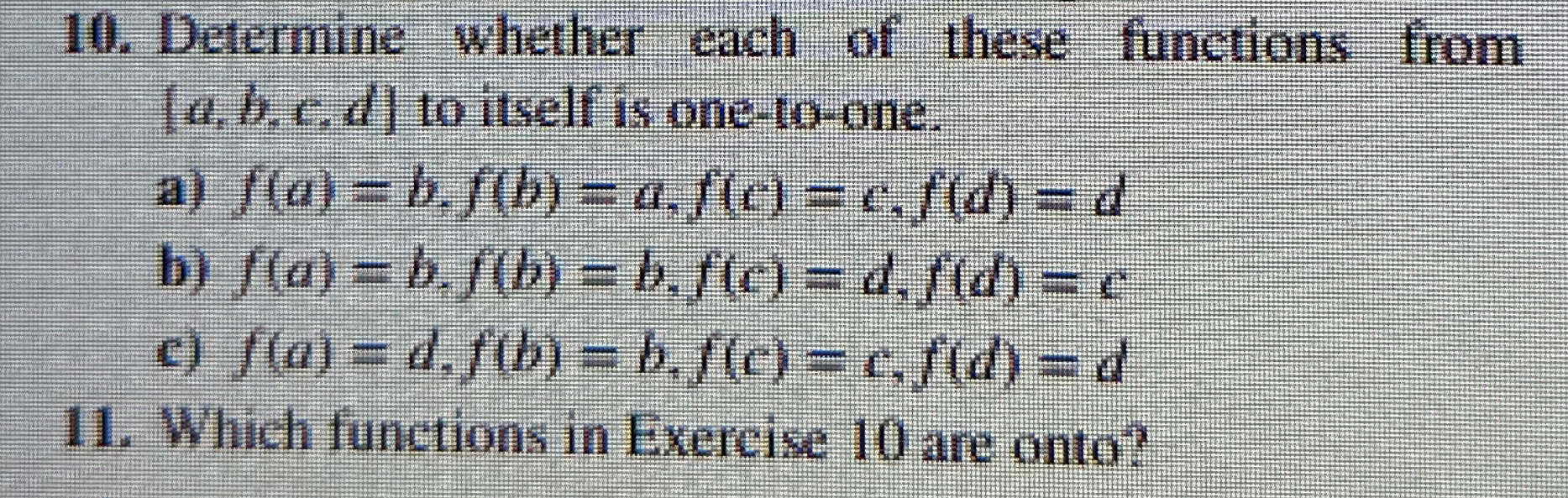 Solved Determine whether each of these functions from | Chegg.com