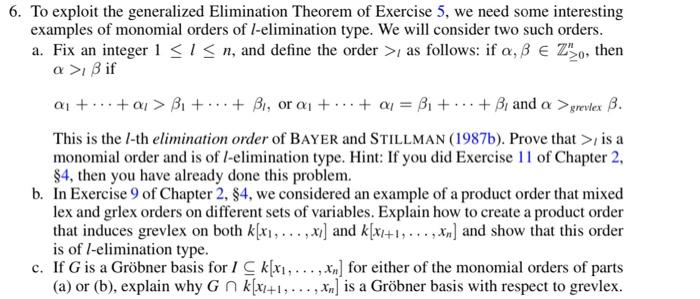 Solved 6. To exploit the generalized Elimination Theorem of | Chegg.com