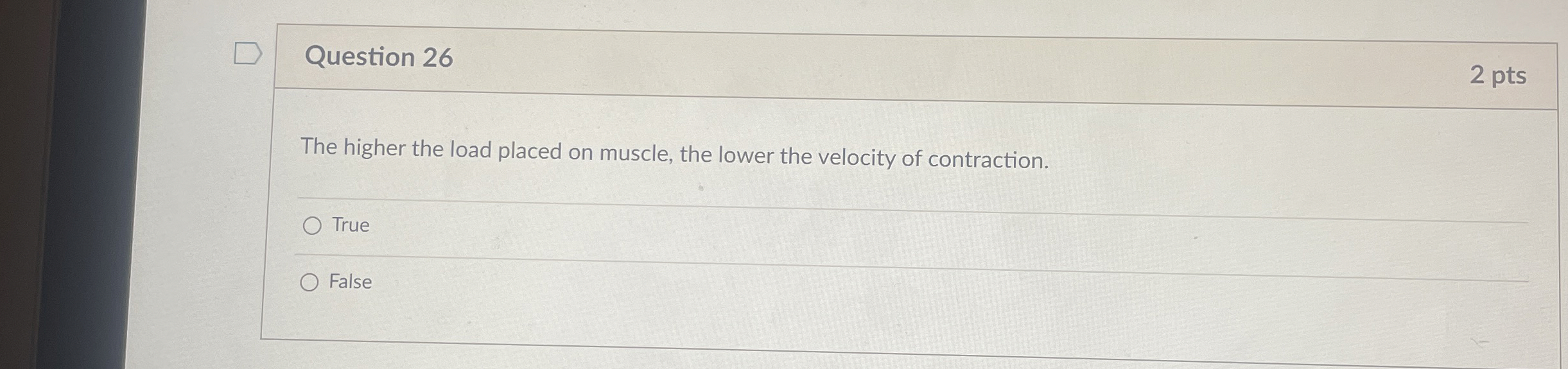 Solved Question 262 ﻿ptsThe higher the load placed on | Chegg.com