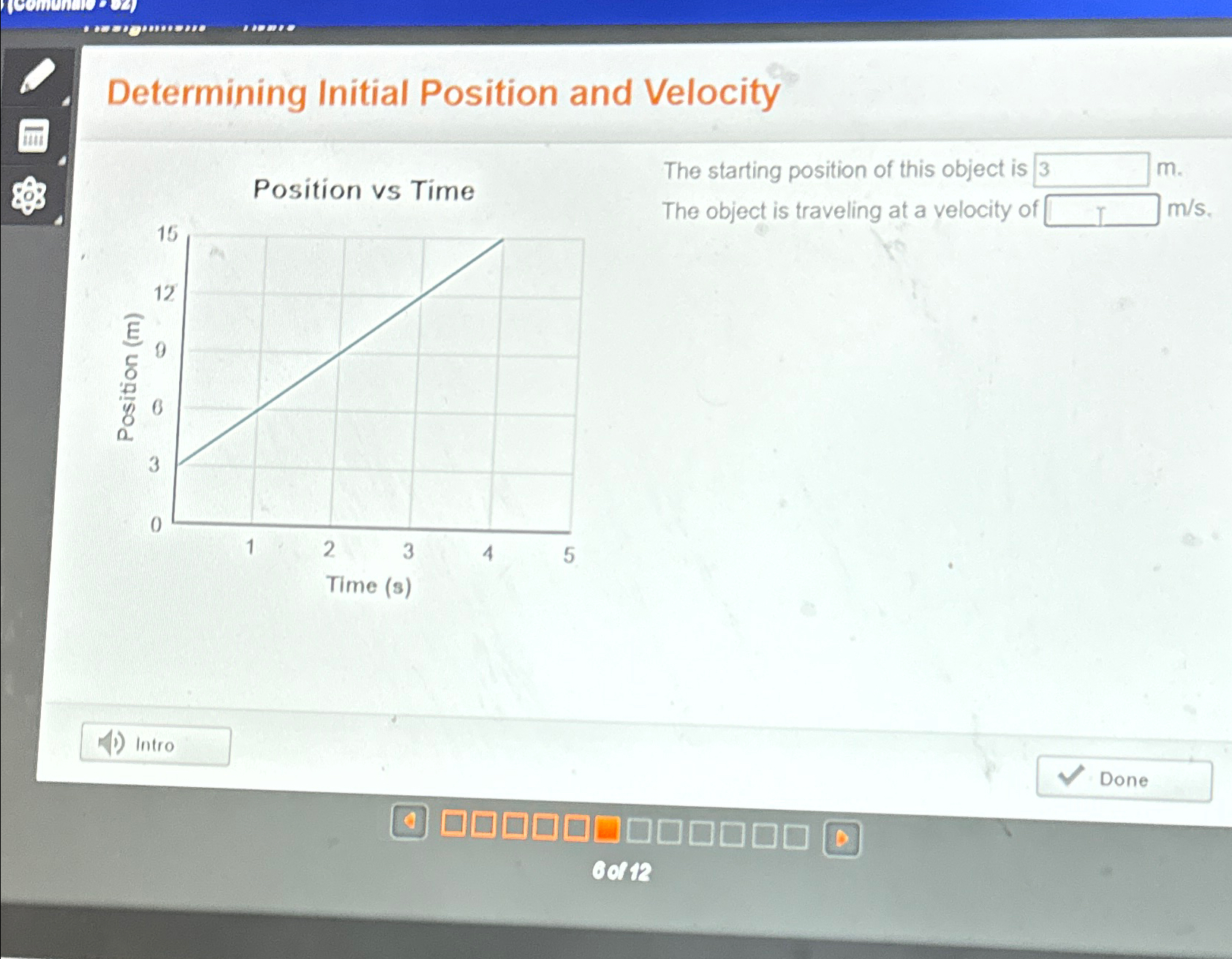Solved Determining Initial Position and VelocityThe starting | Chegg.com