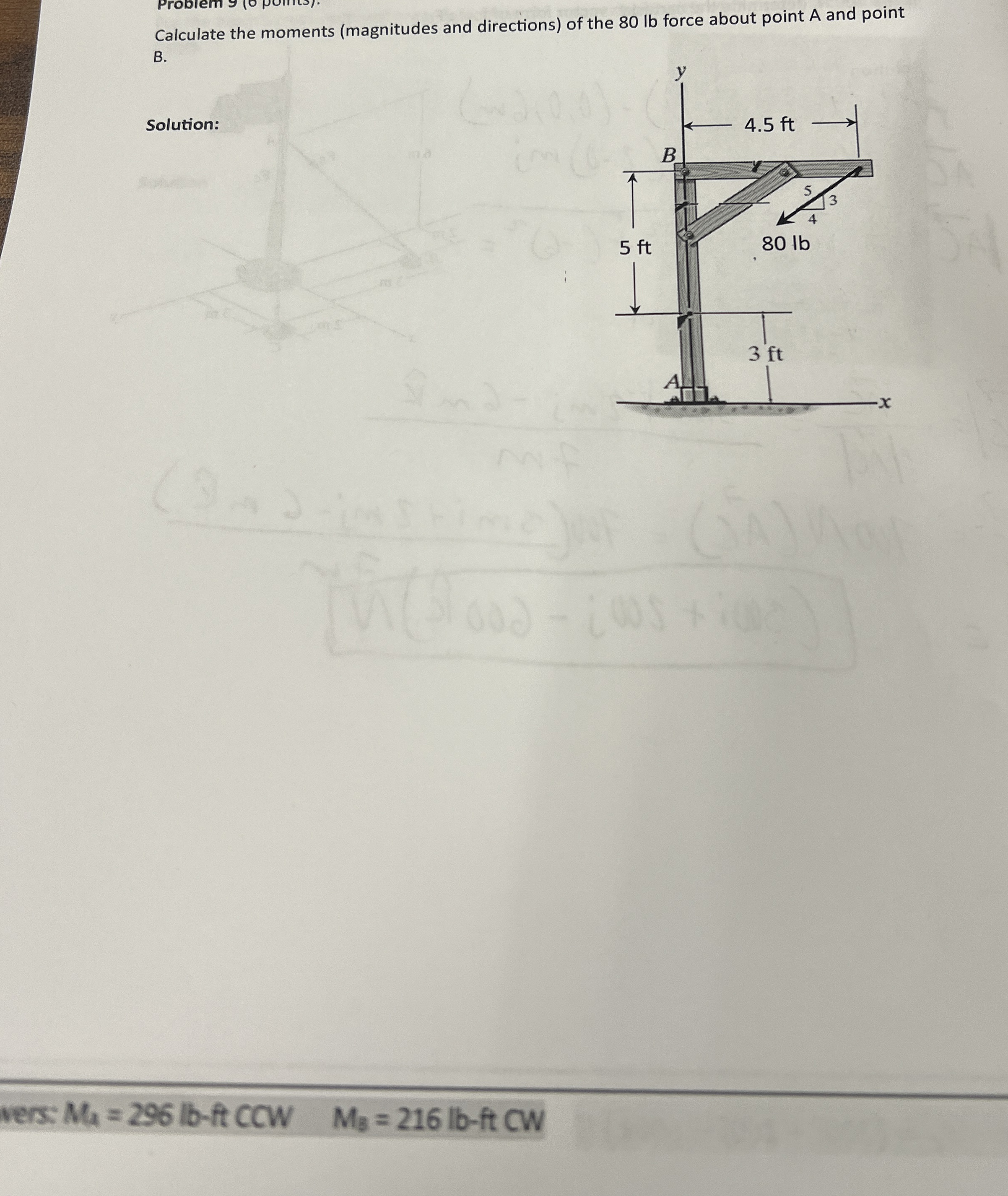 Solved Calculate the moments (magnitudes and directions) ﻿of | Chegg.com